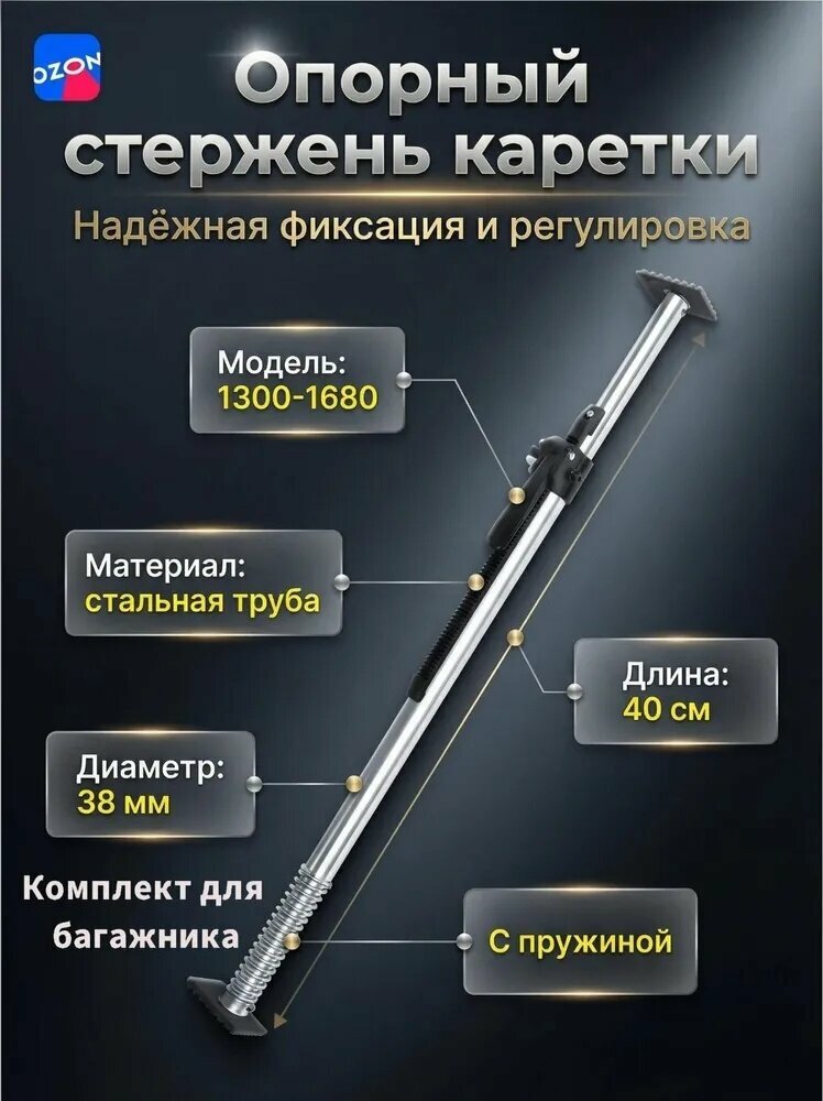 Комплект багажника, Прямоугольная поперечина, 1500 см