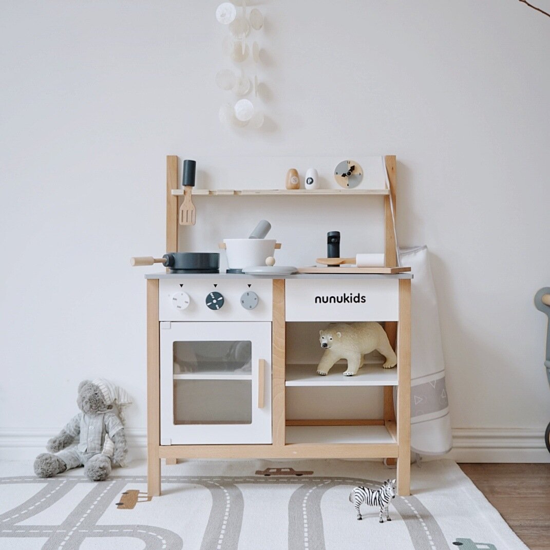 Игровой набор для детей Nunukids: симуляция кухни, холодильник, резка, веселые игрушки, ролевая игра