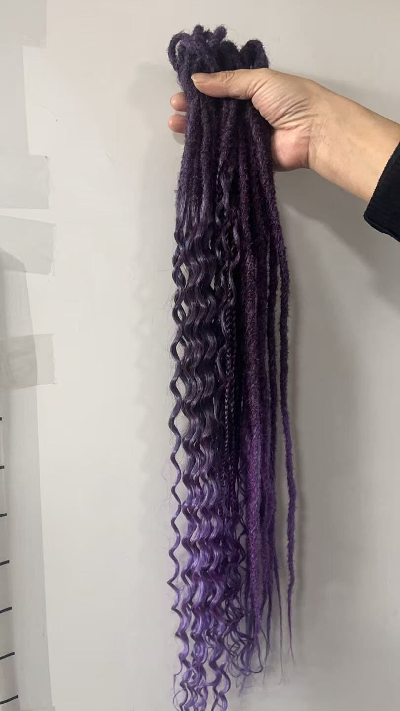 Трехпрядная коса в стиле бохо, двойной хвост, кудрявые трехпрядные косы, парик с дредами TEMU/AliExpress