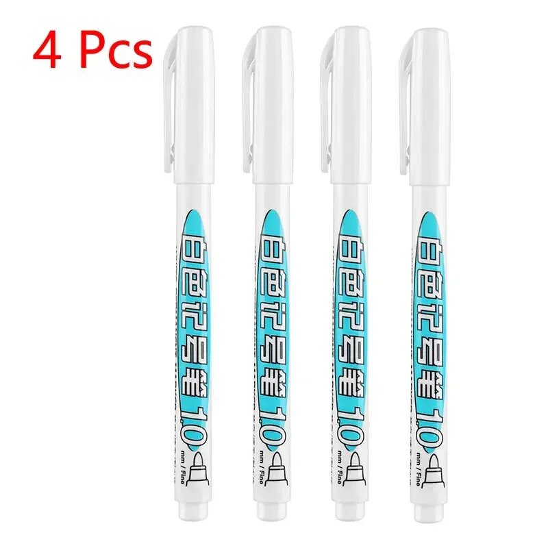 Белые маслянистые маркеры 2.0 мм 4 Pcs