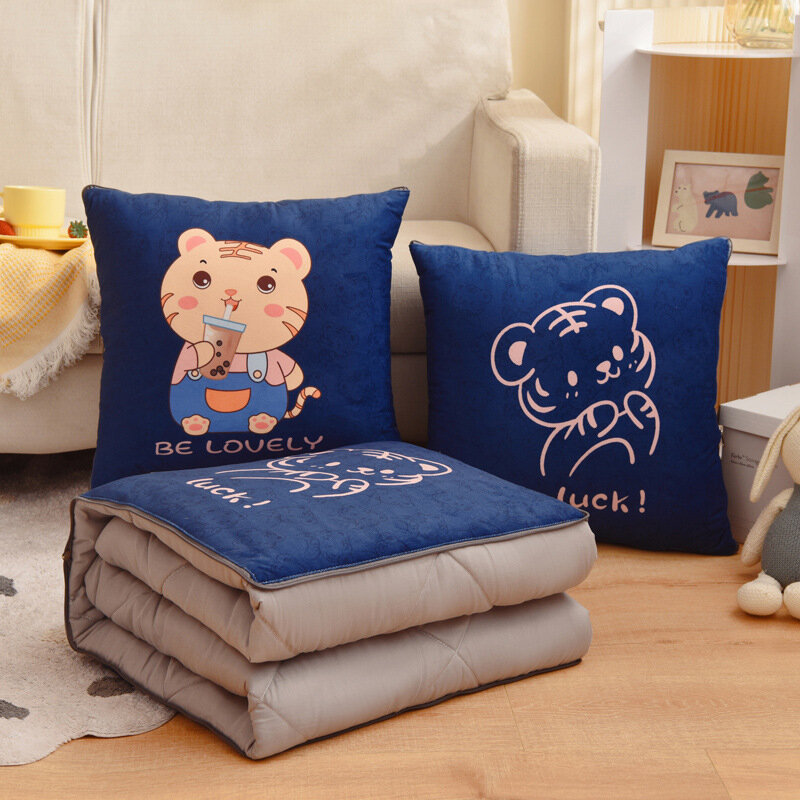 Двухсторонняя подушка-плед, утолщенная, офисная, складная, подушка для сна, плед 2-в-1, диванная, автомобильная подушка, автомобильная