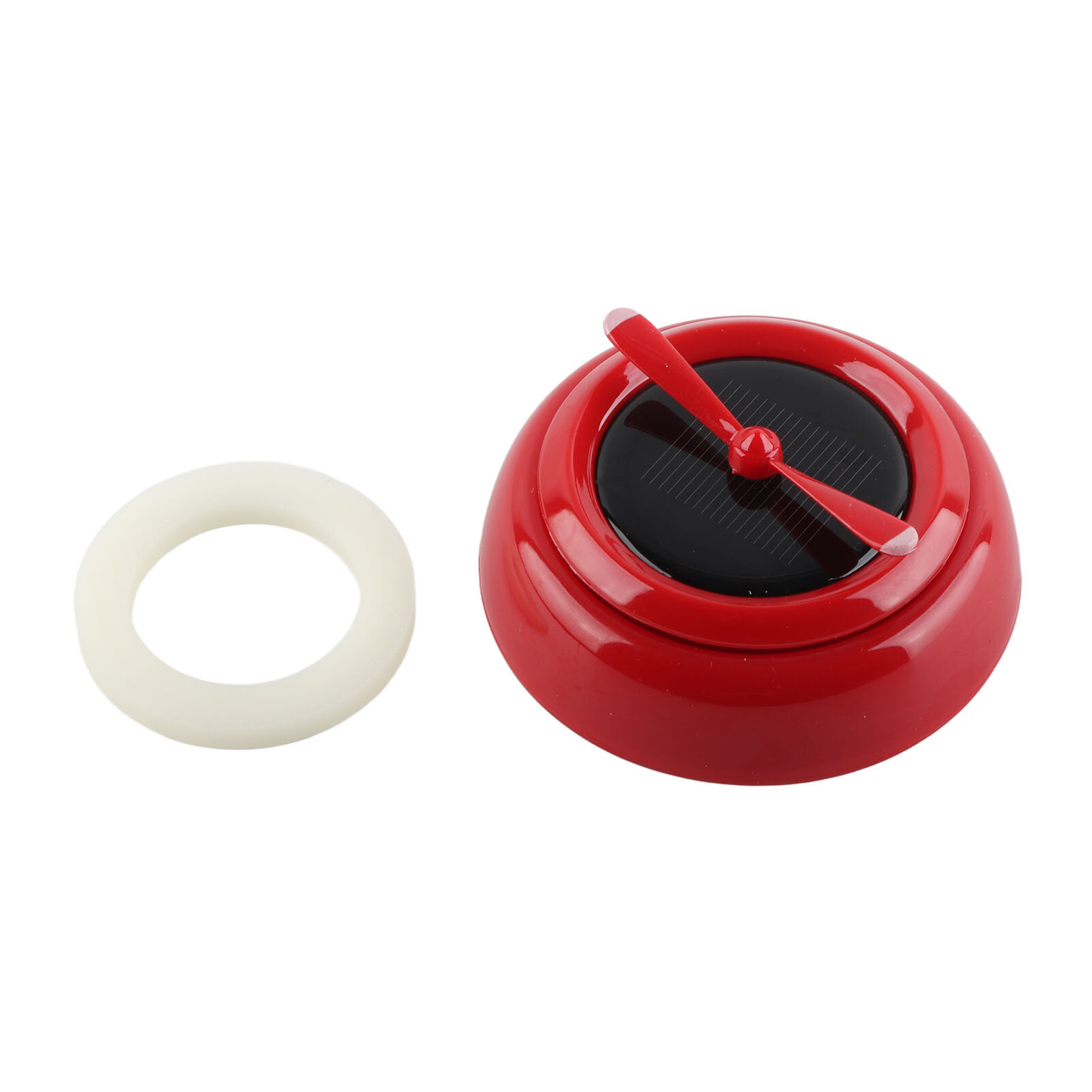 Автомобильный освежитель воздуха на солнечной энергии с авторотирующим пропеллером, прочный металлический аромадиффузор для автомобиля, красный.