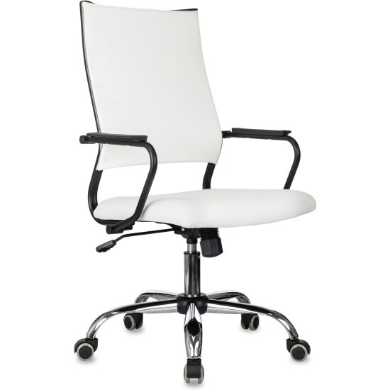 Кресло руководителя Бюрократ CH BALANCE SL Line белый экокожа крестов. металл хром