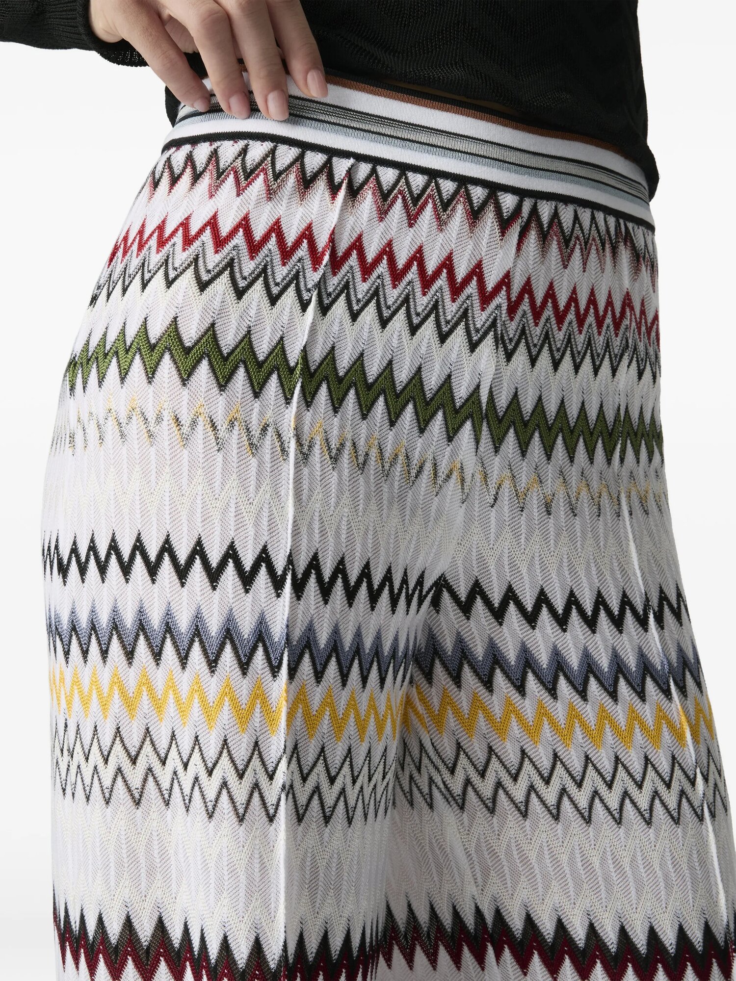 Брюки Missoni Zigzag-pattern trousers, размер 44, белый — фото 1