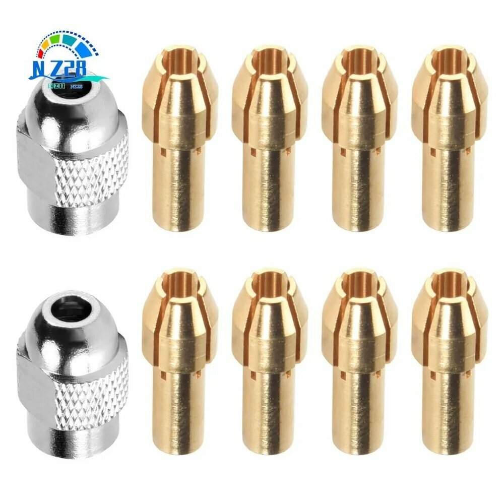 (P X) 10 шт. Латунная цанга совместим с , сменный набор инструментов быстрой смены вращающейся гайки 4485 0,8 / 1,2 1,5 1,8 2,0 2,4 3,0 3,2 мм