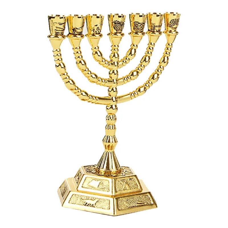 Золотой подсвечник Menorah 7 ветвей