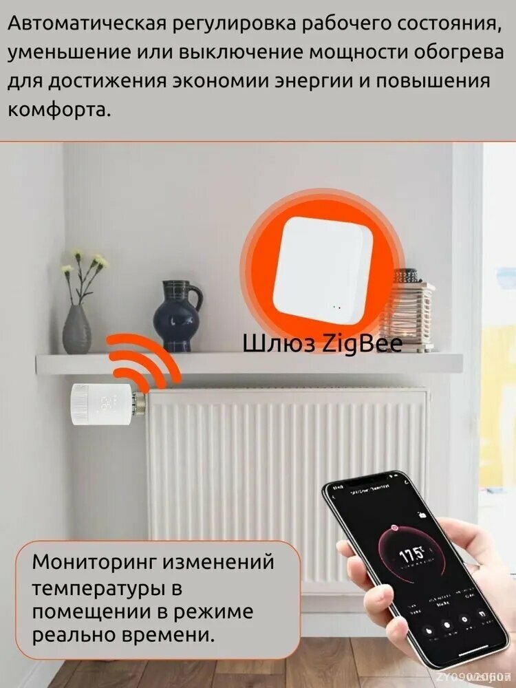 Эксклюзивная термоголовка с Алисой для радиатора, модель ZigBee с интеллектуальным терморегулятором