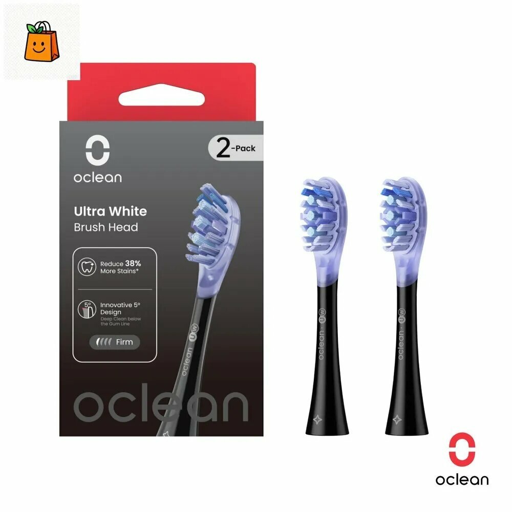 Комплект насадок Oclean Ultra white (2 шт), черный