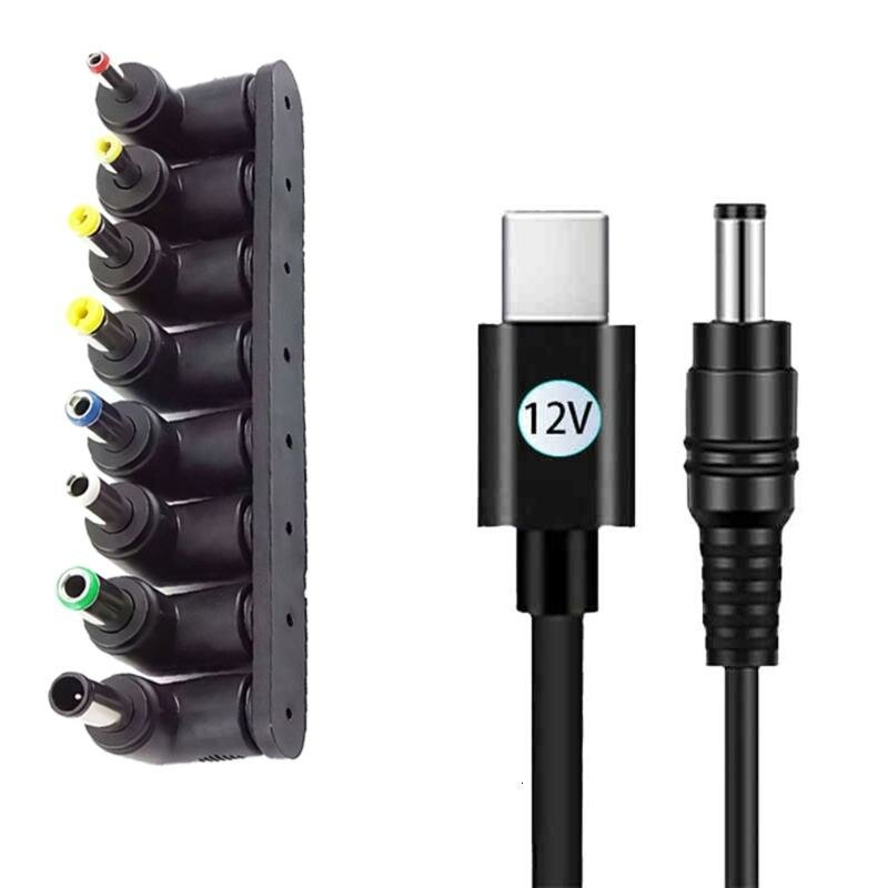 Адаптер питания универсальный 8 в 1, DC5521, ПД12В