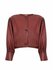Куртка Chloe Puff-sleeve leather jacket, размер 36, коричневый