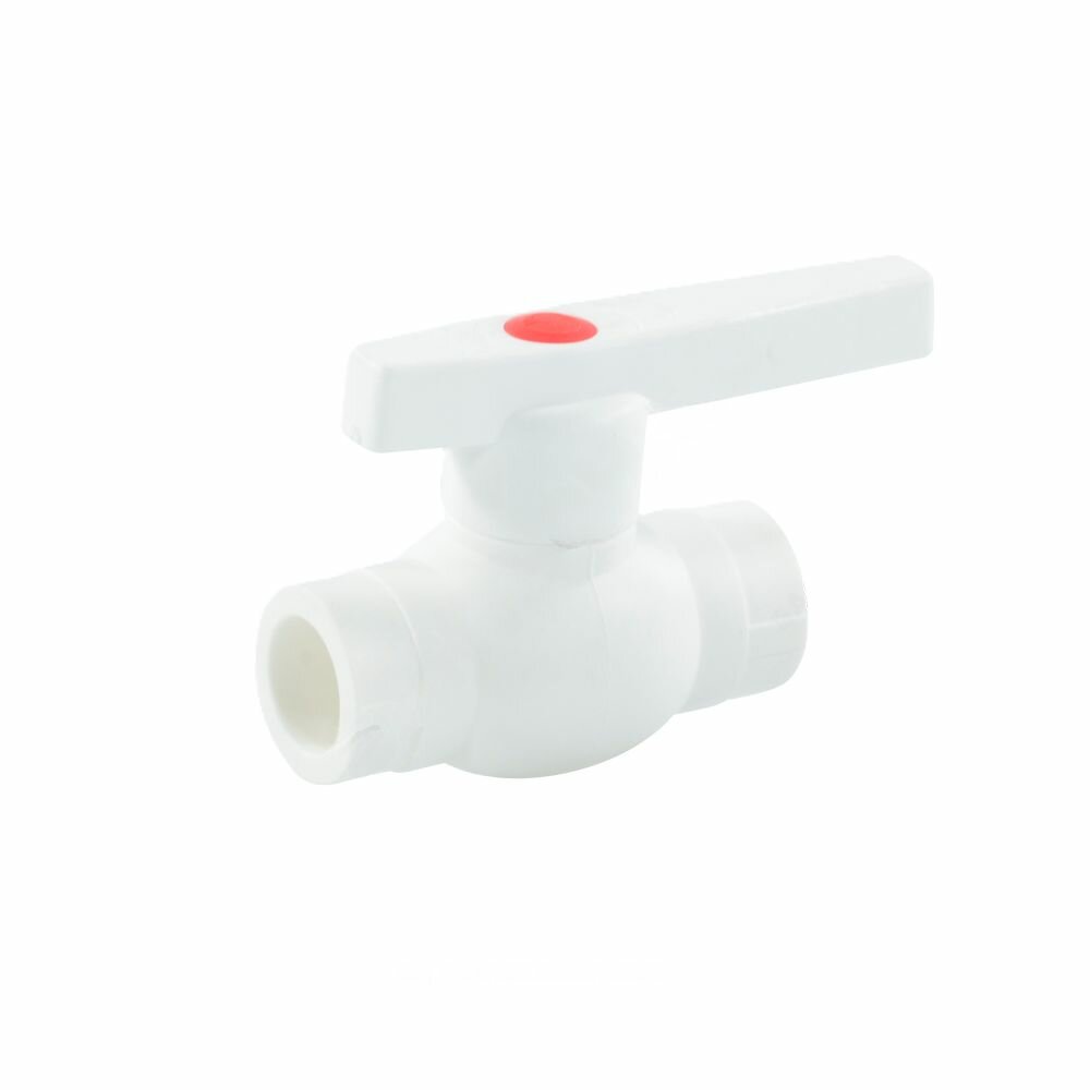 Кран шаровой PP-R белый Дн 50 внутренняя пайка OPTIMA VALFEX VALF 10145050