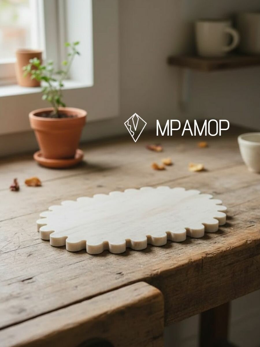 Подставка и доска из камня для сервировки