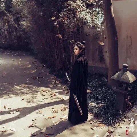 Мужской белый Ханьфу костюм IJZEHD Черный, XL height 170-175cm, Black set