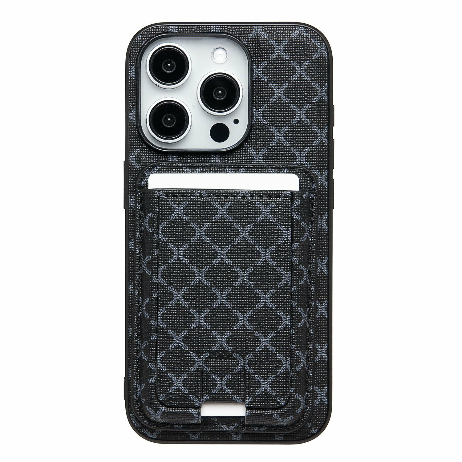 Чехол-накладка для Apple iPhone 15 Pro (черный) - SM022 SafeMag c картхолдером