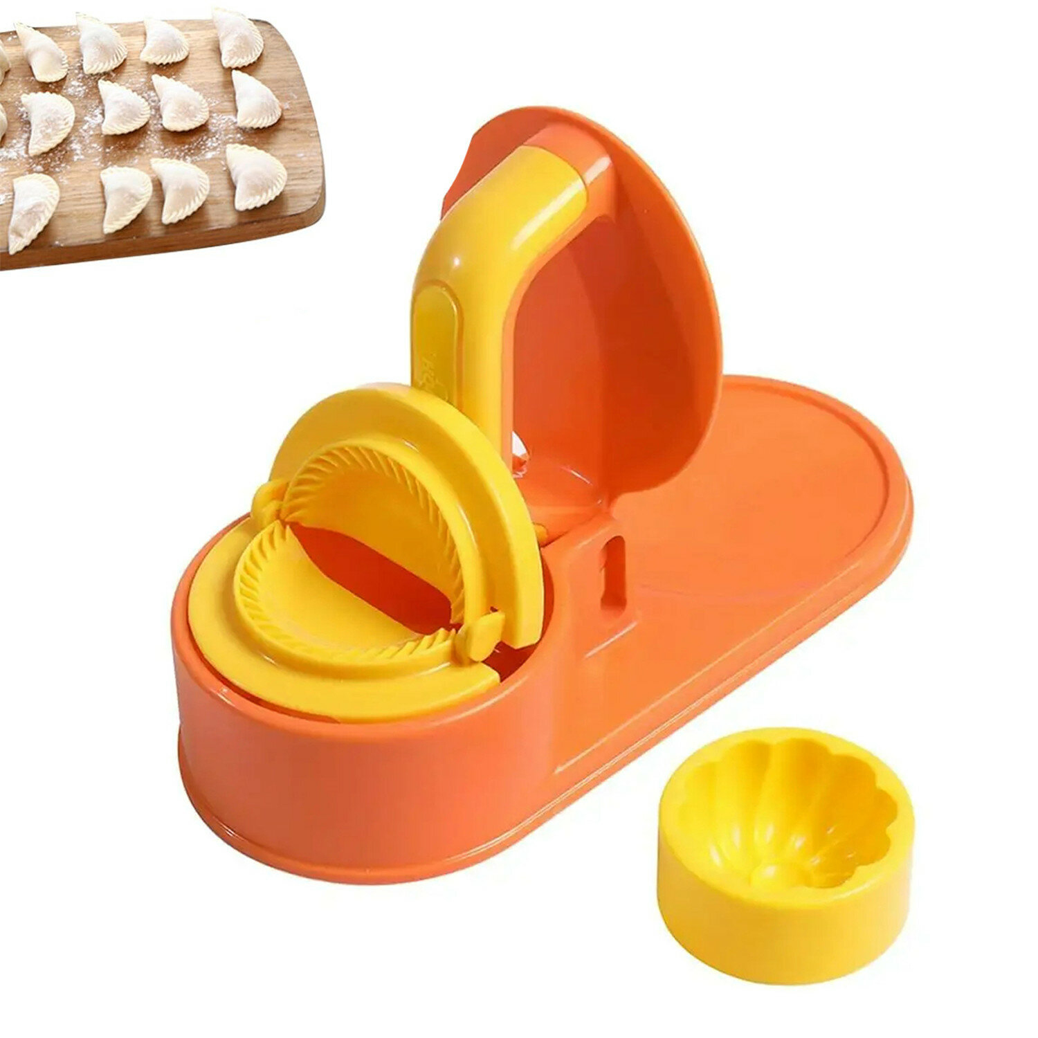 Производитель Пельменей: 3 Насадки Из Безопасного PP Пластика - Многофункциональный Ручной Пресс для Пельменного Теста Создает до 20 Идеальных Пельменей за Раз Для Домашней Кухни И Начинающих Кулинаров