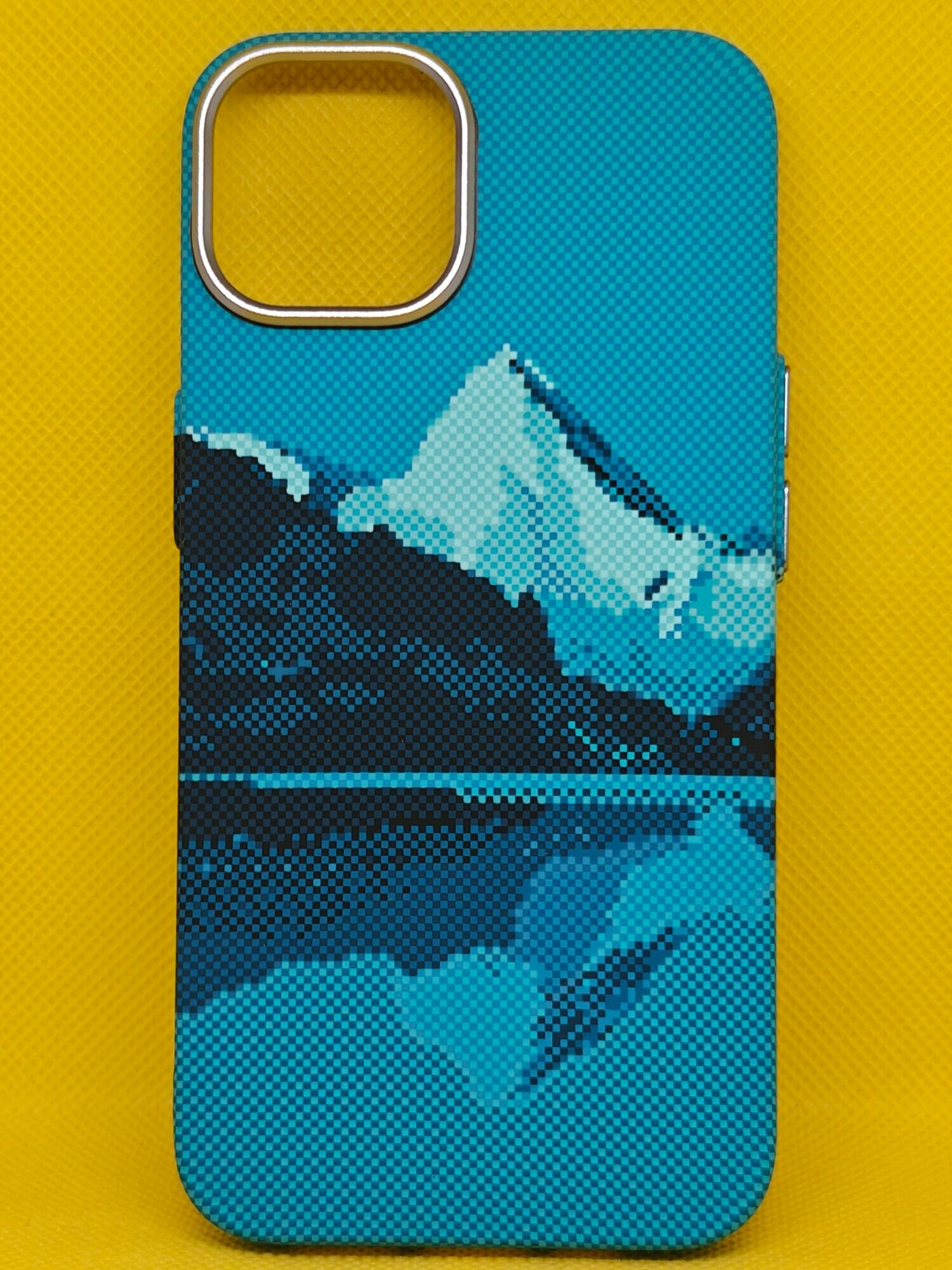 Чехол матовый под карбон Luxo для iPhone 13/14 с поддержкой MagSafe light blue/ синий