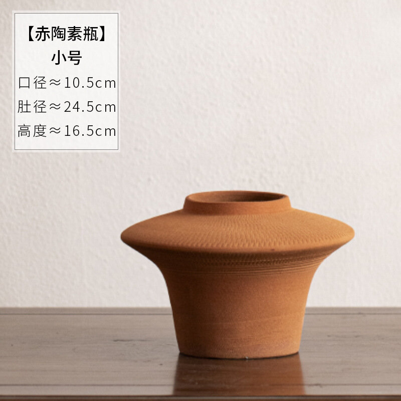 Керамическая ваза в стиле ваби-саби из грубой керамики, дизайн ниши, для входа, настольная, для домашнего проживания, декор для сухих цветов