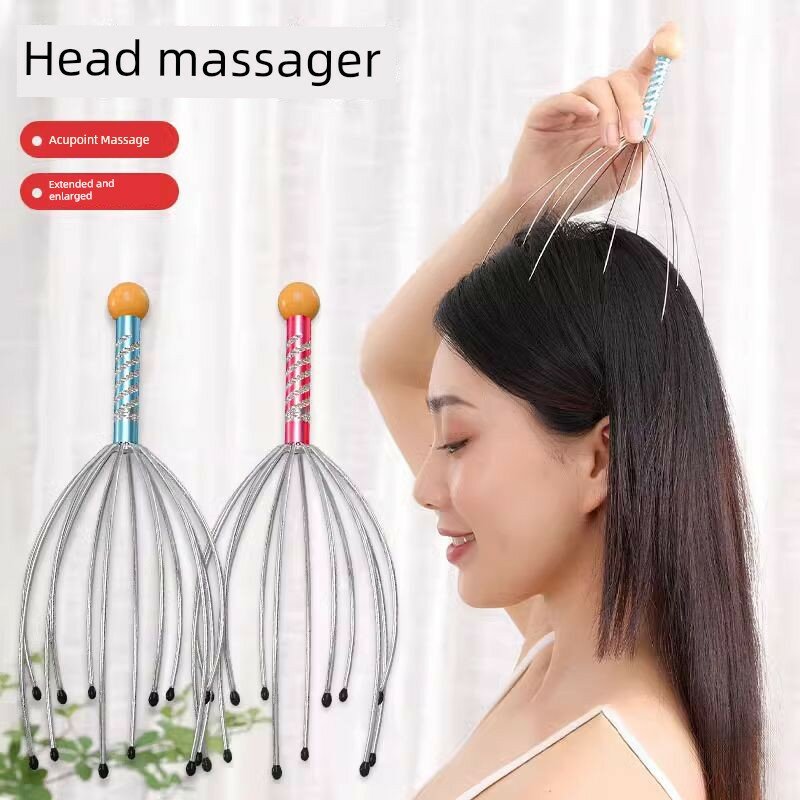 Массажер для головы с восемью захватами, расслабляющий массажер для кожи головы, средство для снятия зуда, массажер для