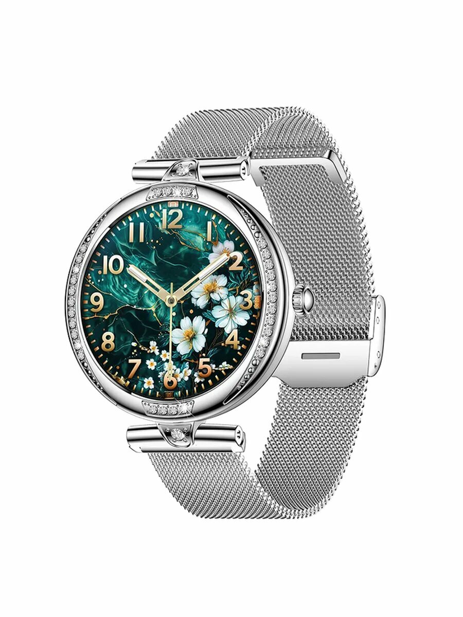 Умные часы JOMAPHAN HNX17 PRO, серебро, стальной ремешок