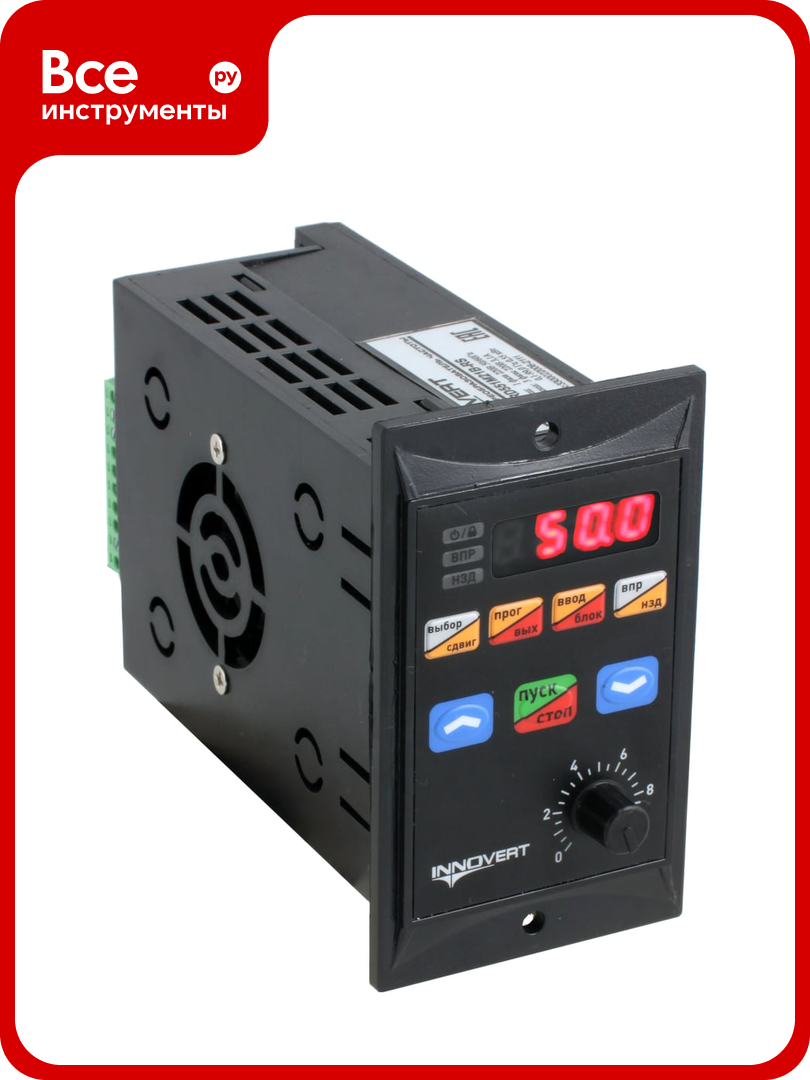Преобразователь INNOVERT выходной ток 1.6 А 0,25 кВт вх: 1ф x 220В / вых: 3ф х 220В IRD251M21B