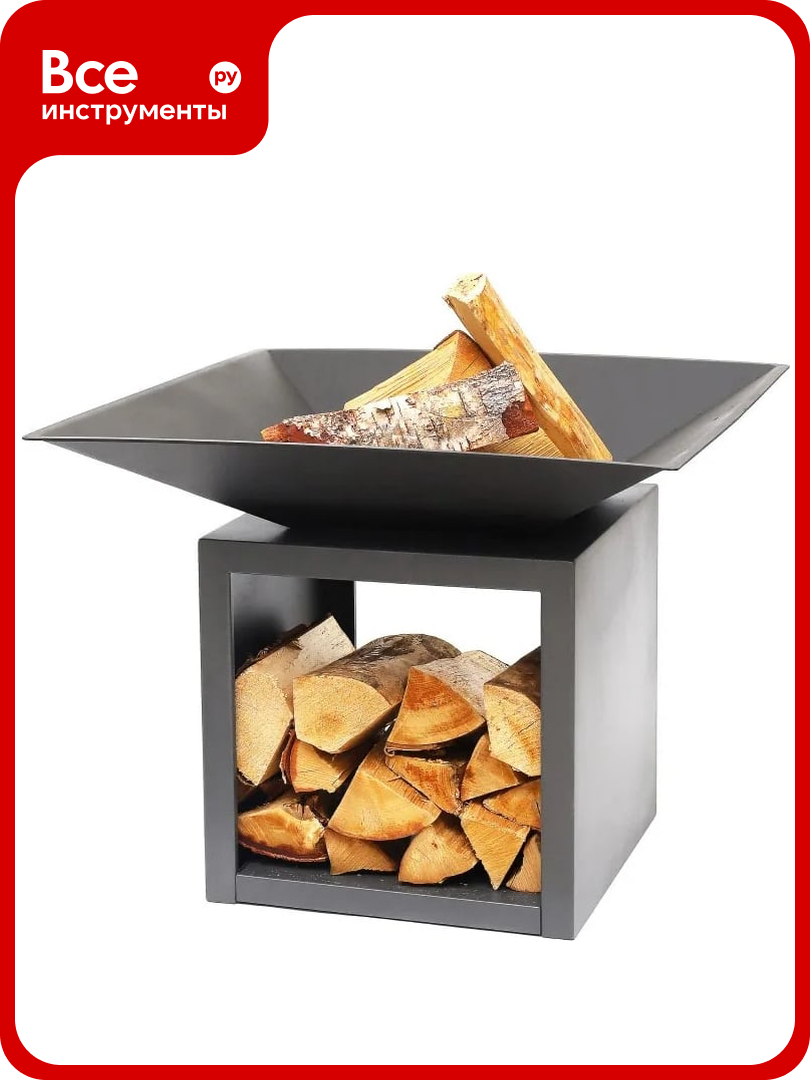 Очаг для костра с дровницей GRATAR Олимп 2 ОЛ2