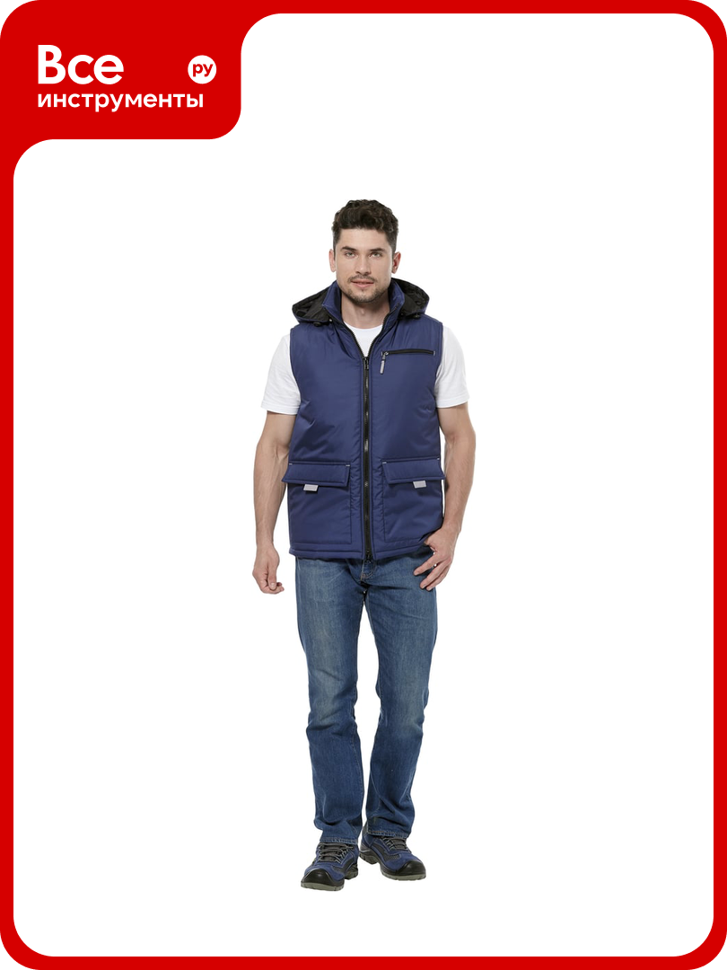 Жилет Эксперт Спецодежда Универсальный темно-синий/серый, р. 52-54, рост 182-188 6446000031561