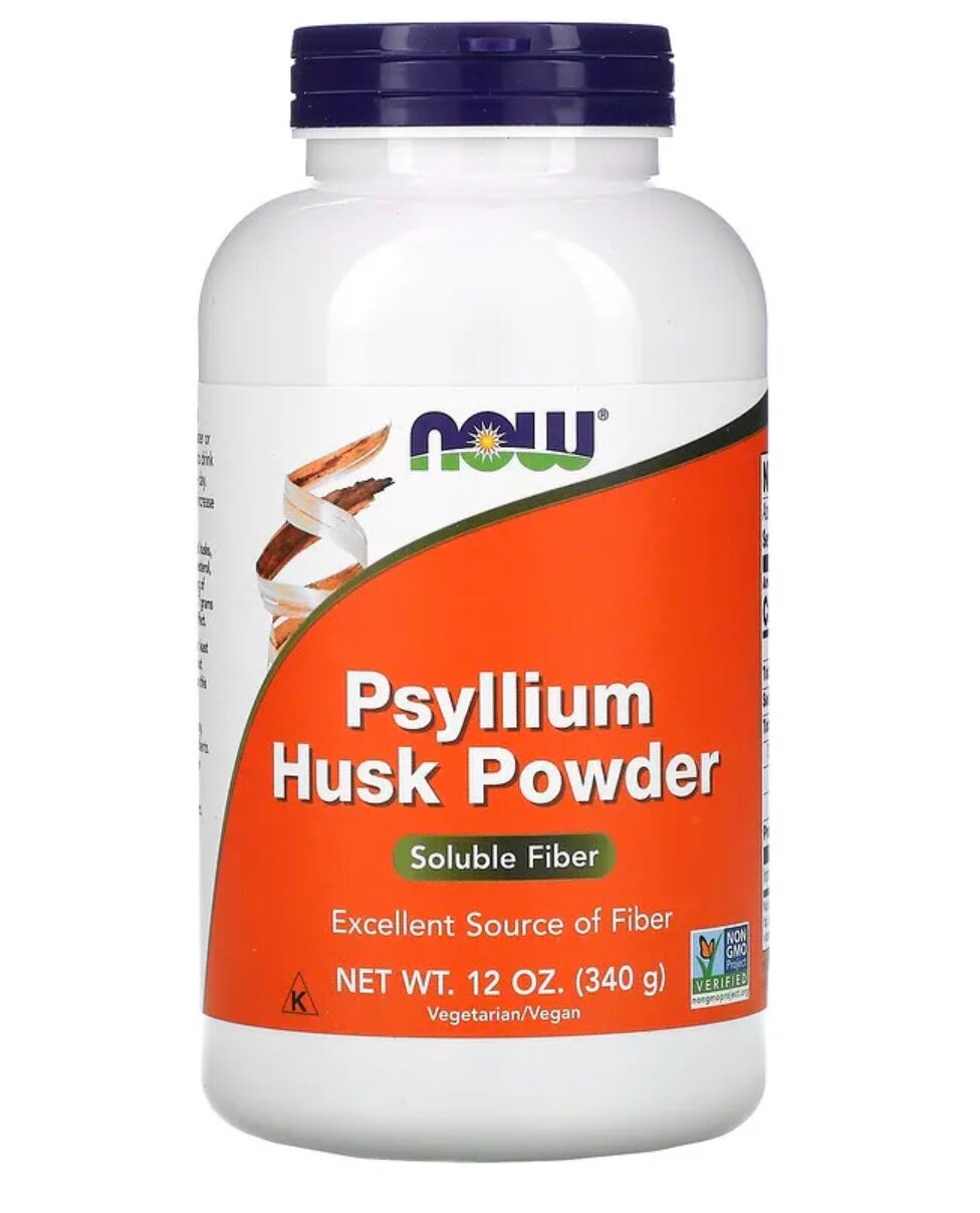 NOW Foods, Psyllium Husk Powder, порошок из шелухи семян подорожника, 340 г (12 унций)