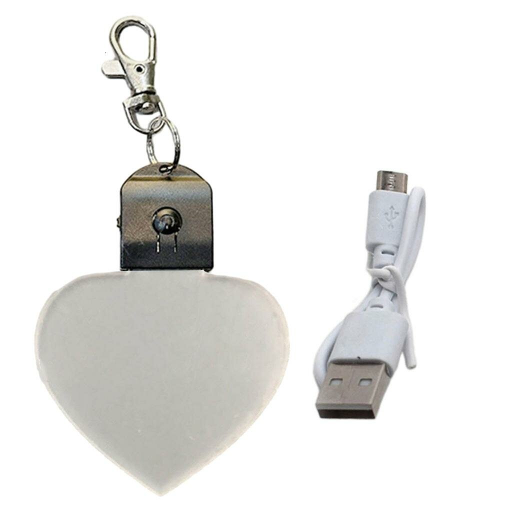 Светодиодный фонарик на ключах, сердце