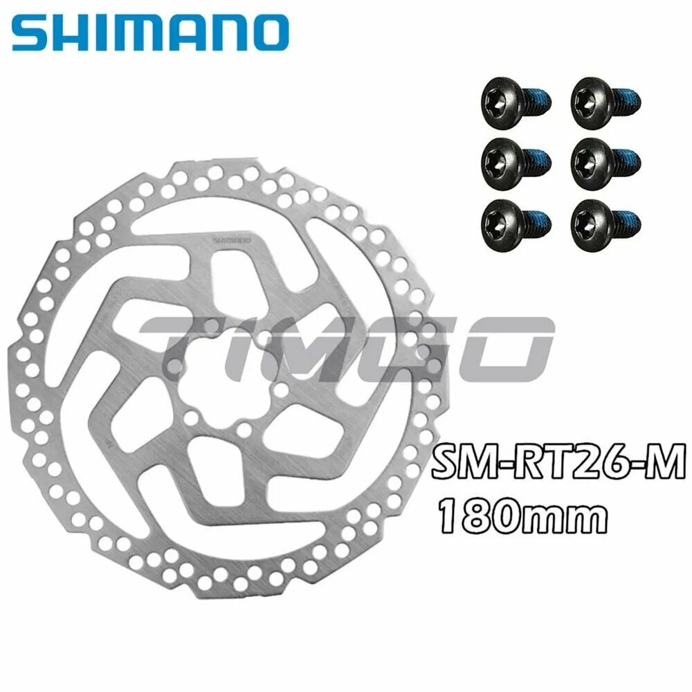 Тормозной диск (ротор), Shimano SM-RT26,6 болтов,180мм