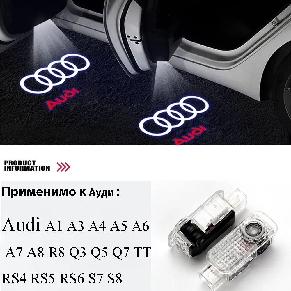 Фары автомобильные, Габаритные огни, 2 шт, арт. YBD-Audi