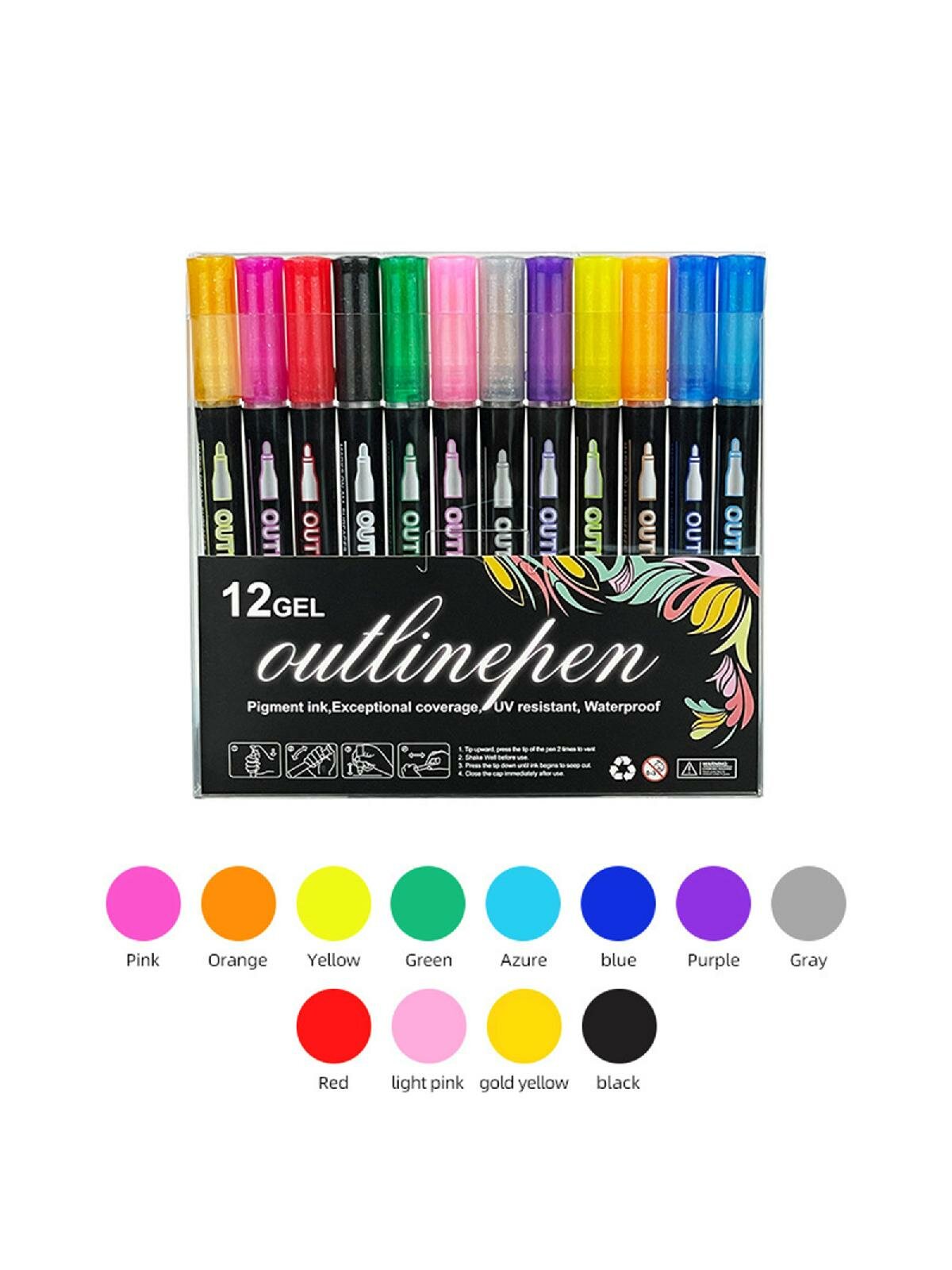 Контурные маркеры Маркерные ручки Красочная ручка для рисования открыток