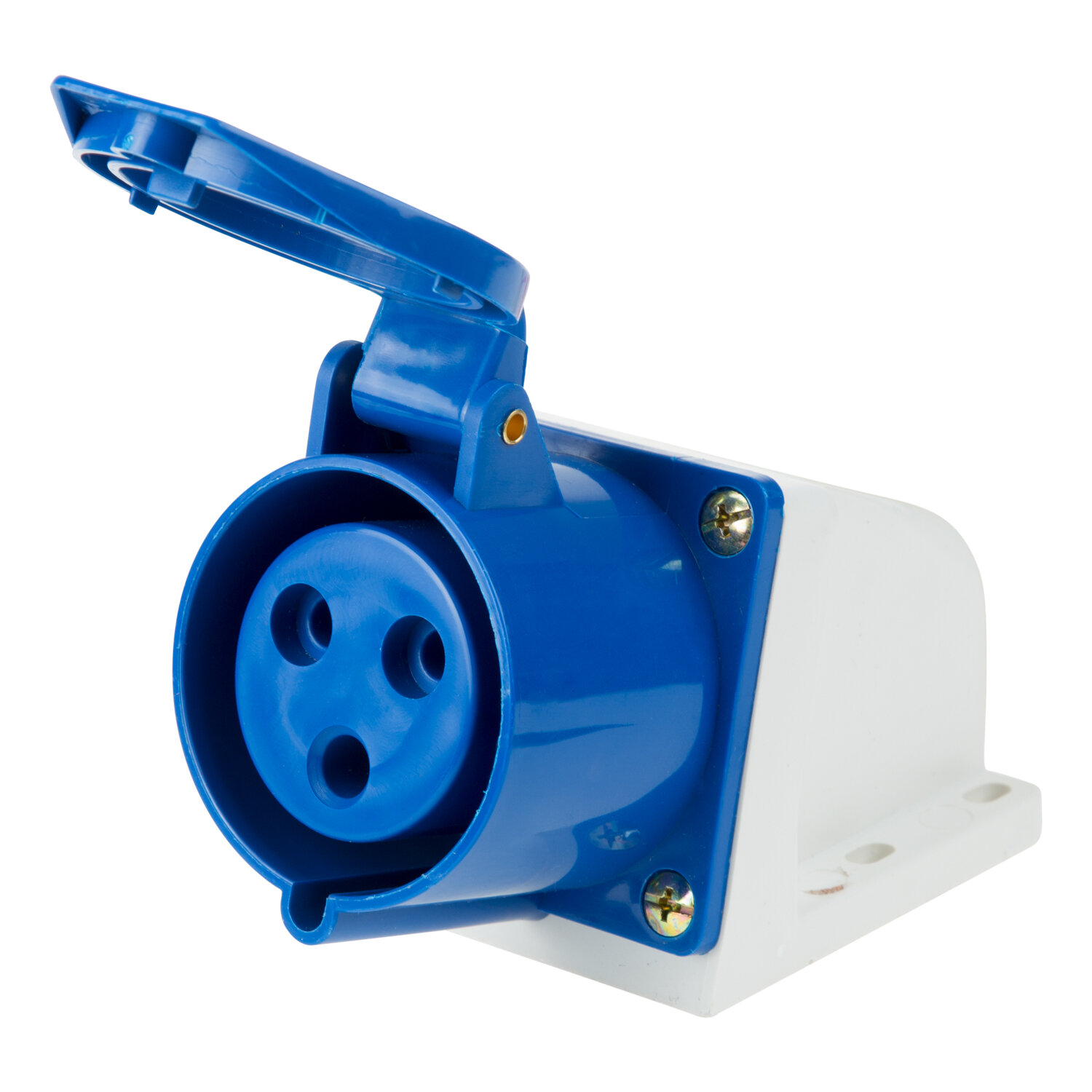 Розетка REXANT 123, стационарная, влагозащищенная, синяя, 32 А, IP44