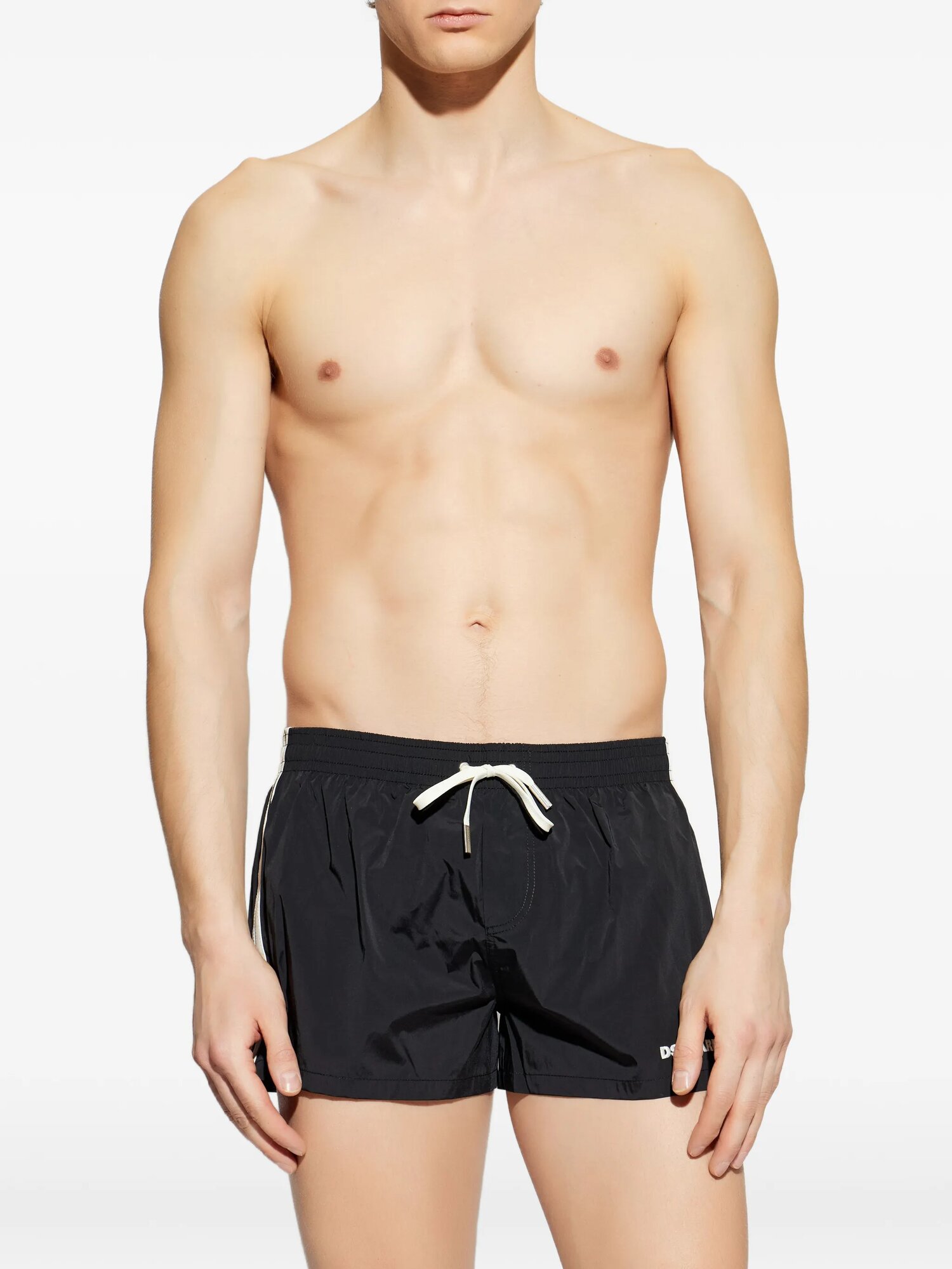 Шорты для плавания DSQUARED2 Side stripe swim shorts, размер 48, черный — фото 1