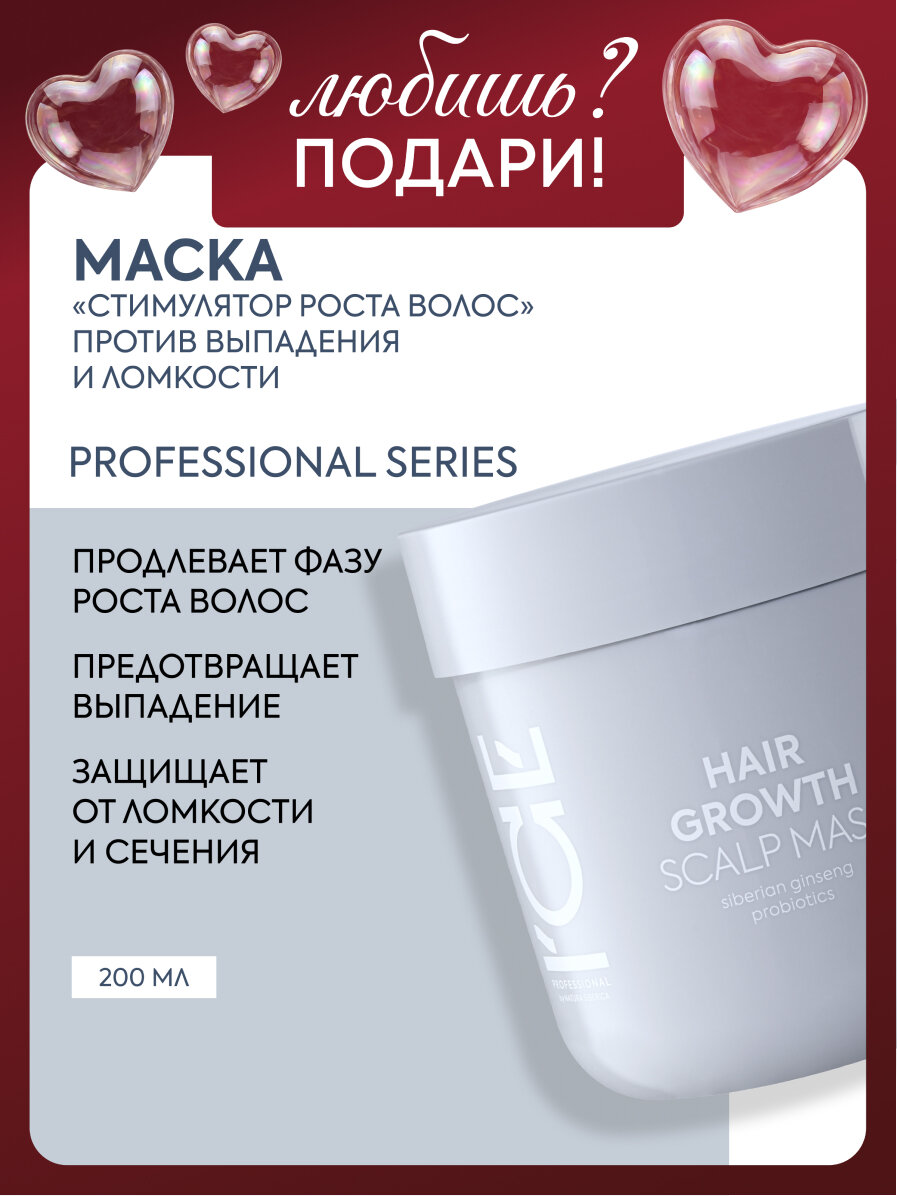 Маска для волос ICE Professional, против выпадения, разогревающая, активация роста, 200мл