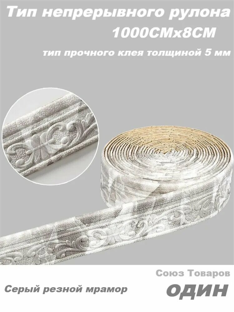 Бордюр для обоев Синтетические 10 м, 0.08 м