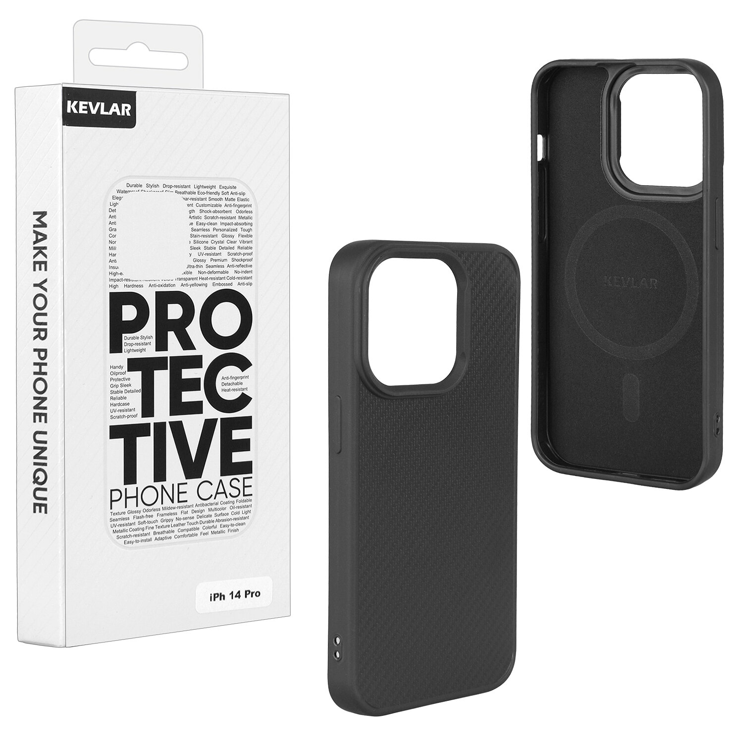 Чехол iPh 14 Pro TPU Kevlar