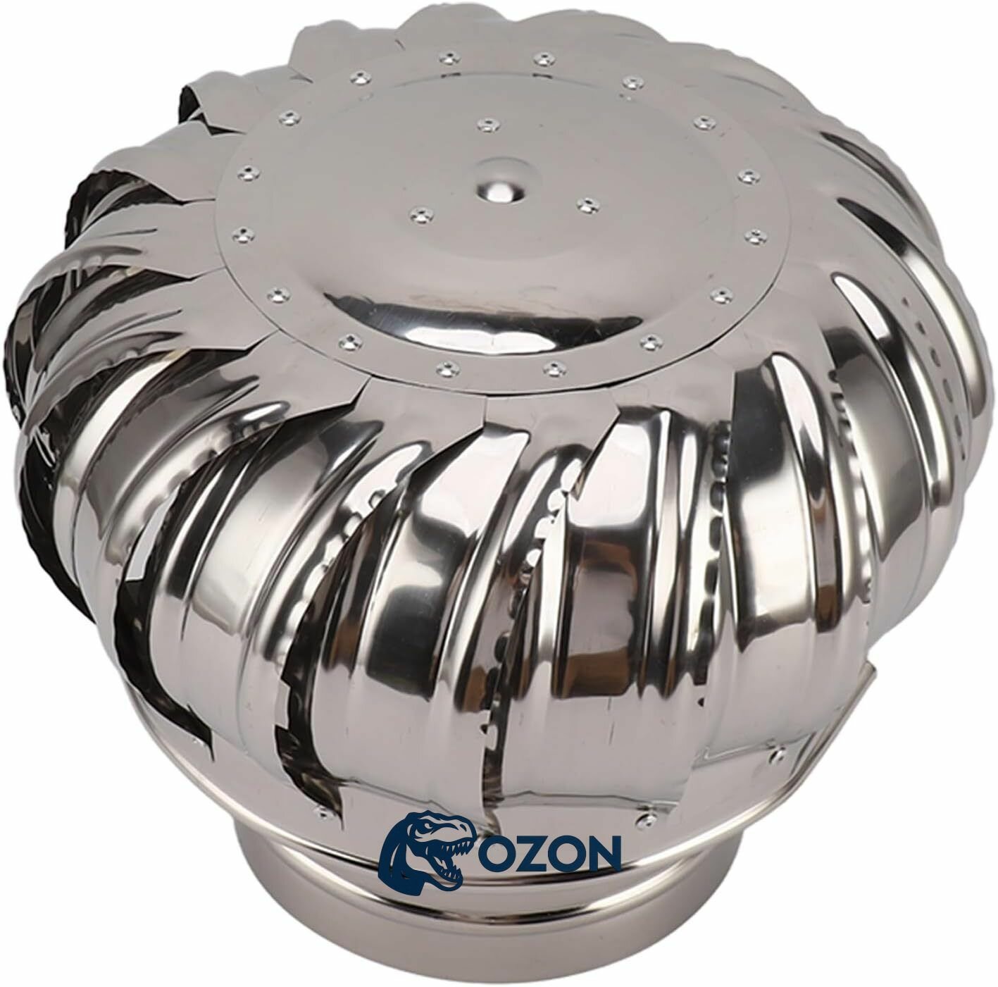 Турбодефлектор 150 мм вращающийся, колпак для вентиляции и дымохода из нержавеющей стали, усилитель тяги, защита от ветра и осадков