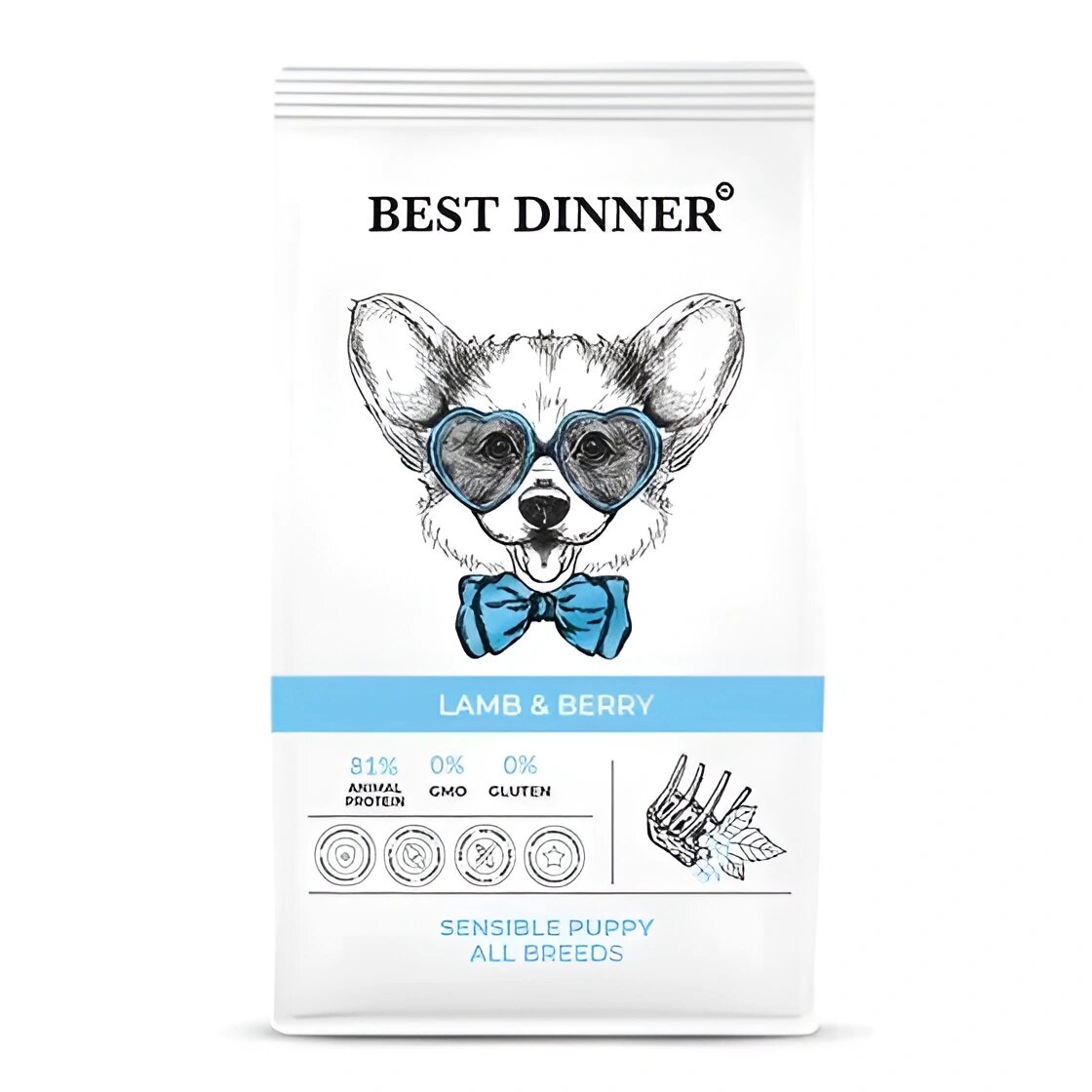 Best Dinner Puppy Sensible Lamb&Berry щенки беременные кормящие собаки 12 кг