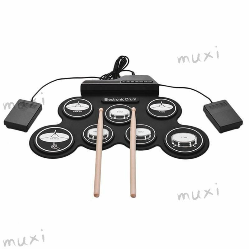 Электронный барабан / барабанная установка детская гибкая