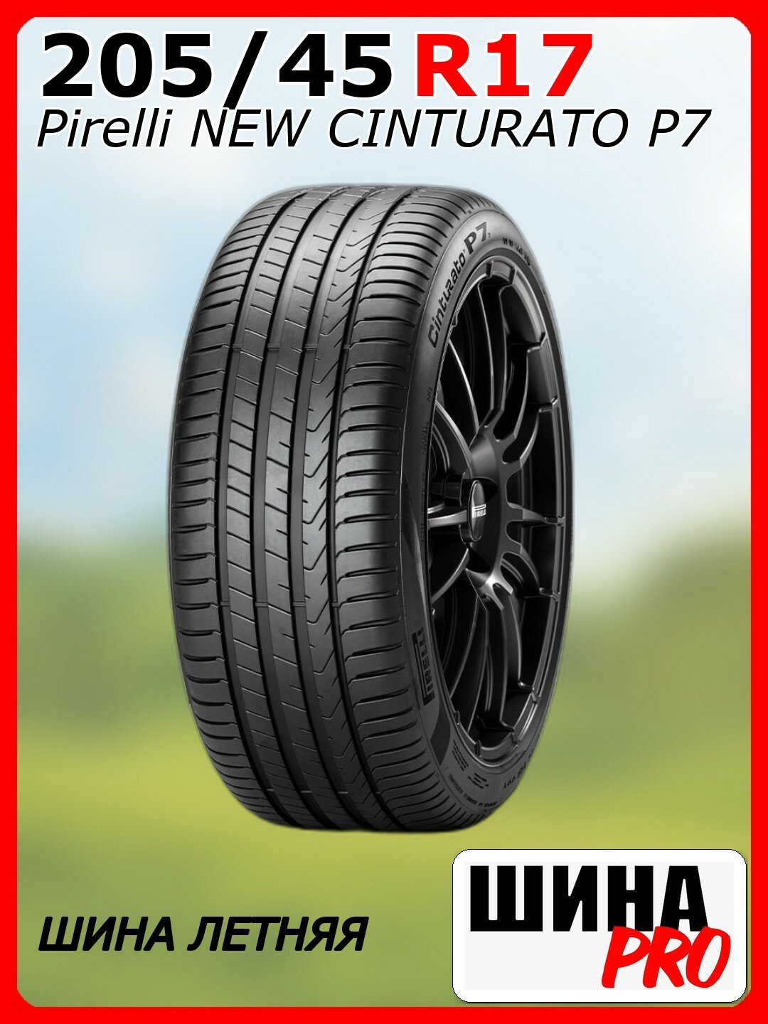 Шина летняя Pirelli 205/45/17 W 88 CINTURATO P7 (P7C2) XL Run Flat (BMW) для легковых автомобилей 3145900