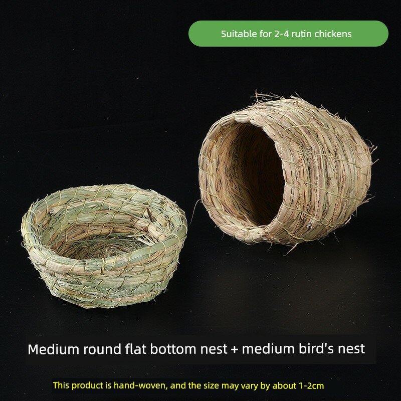 Специальное гнездо из травы для перепелов, куриное гнездо, гнездо для откладывания яиц перепелов, птичье гнездо, теплое