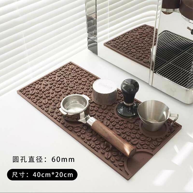 Утолщенный дренажный коврик, барный коврик, антивибрационный, теплоизоляционный, коврик для кофе, аксессуары для кофемашины, вспомогательное хранение, силиконовый коврик