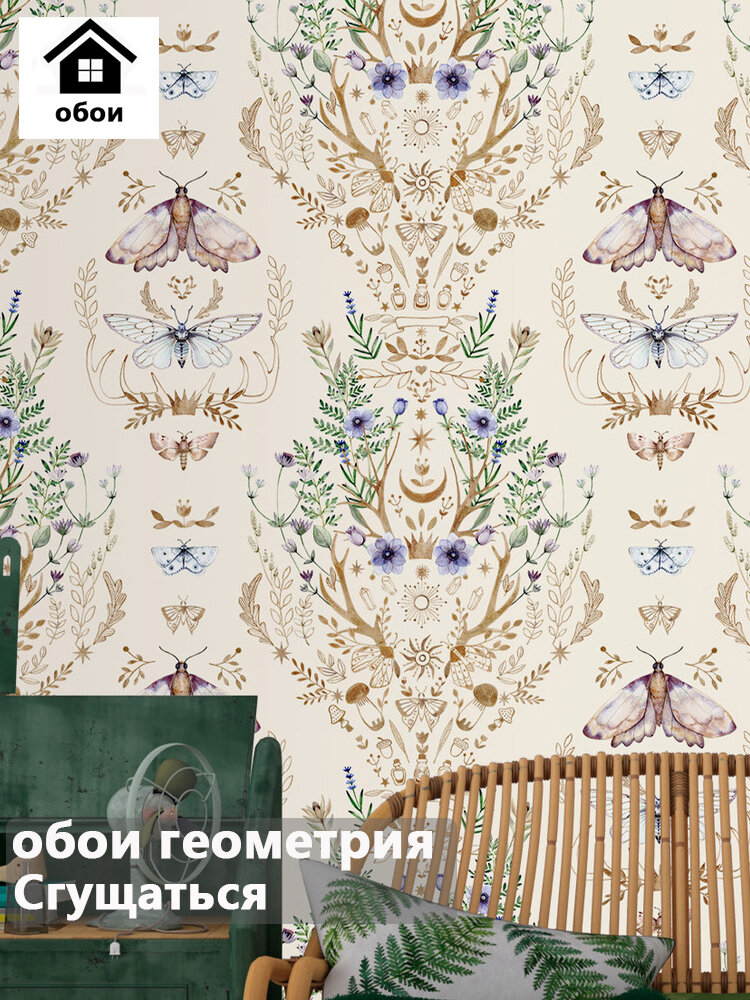 Обои с цветами и птицами, обои самоклеющиеся для кухни, коридора, водонепроницаемые