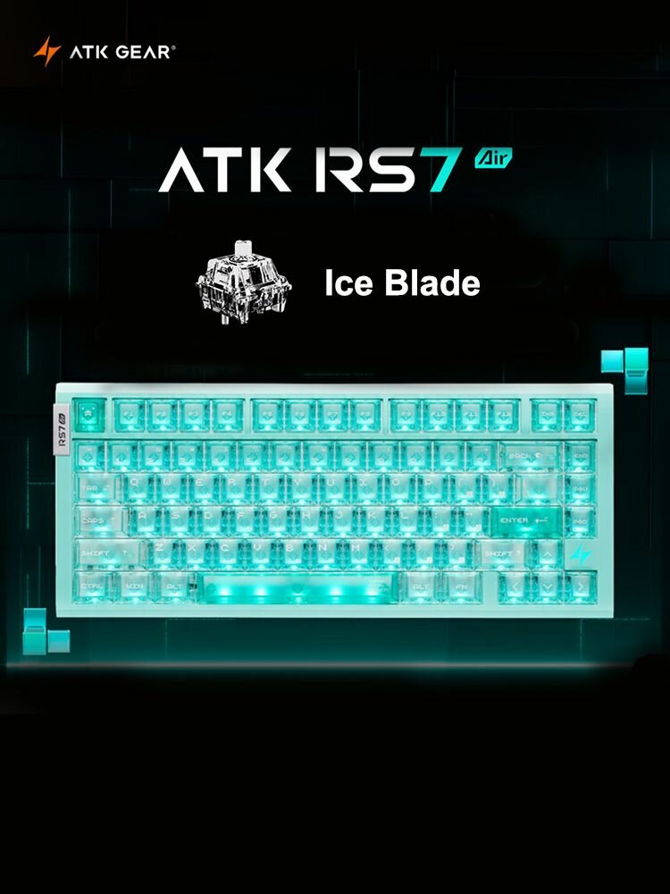 Игровая клавиатура ATK RS7 Air с магнитными переключателями Blazing Wind Ultra, 8KHz, раскладка 75%, регулировка RT