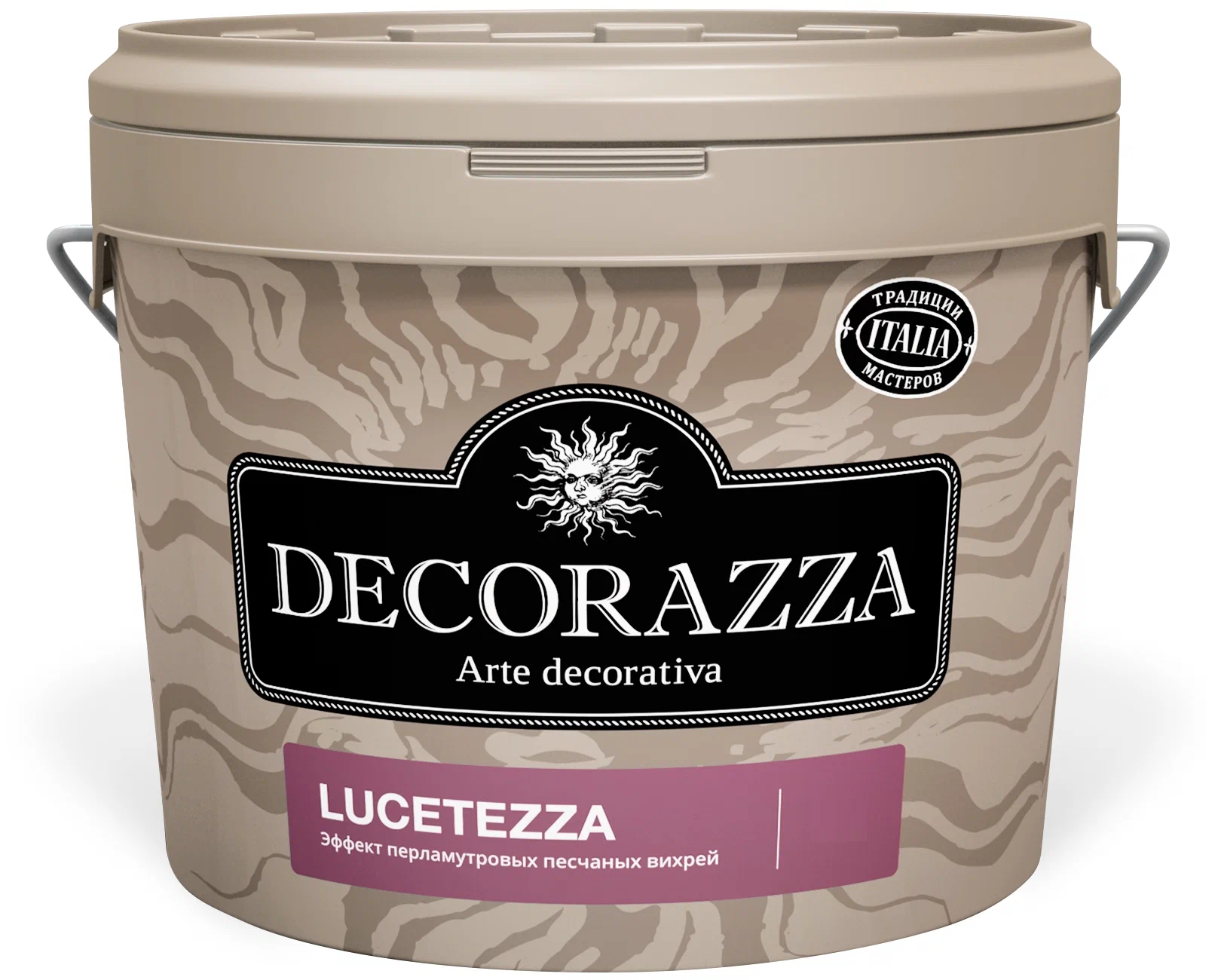 Краска-Песчаные Вихри Decorazza Lucetezza Nova 1л LC 11-04 с Эффектом Перламутровых Песчаных Вихрей / Декоразза Лучетезза Нова.