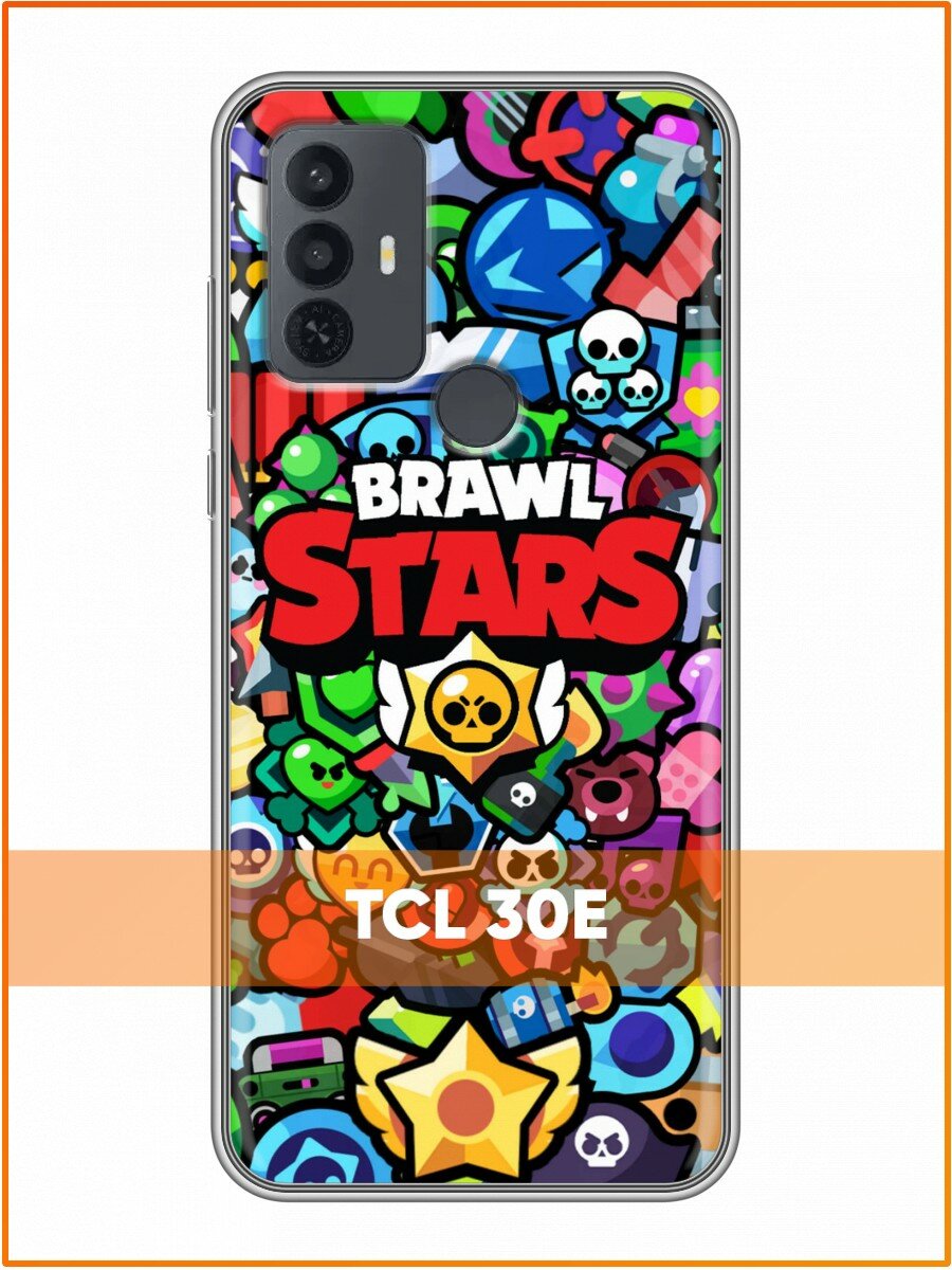 Чехол для TCL 30E с принтом для мальчиков Brawl Stars (ТСЛ 30Е)
