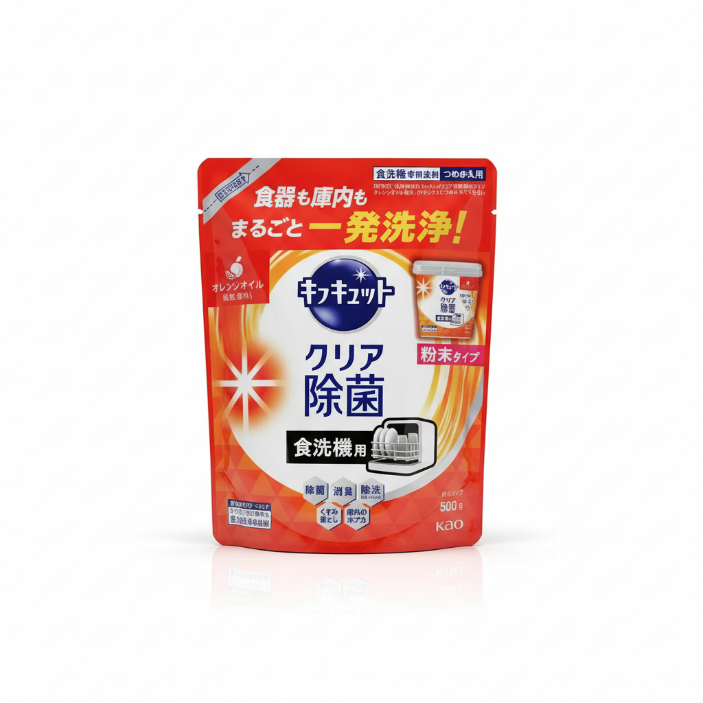Порошок для посудомоечных машин, KAO, Cucute, Citric Acid Effect, Апельсин, 500 г