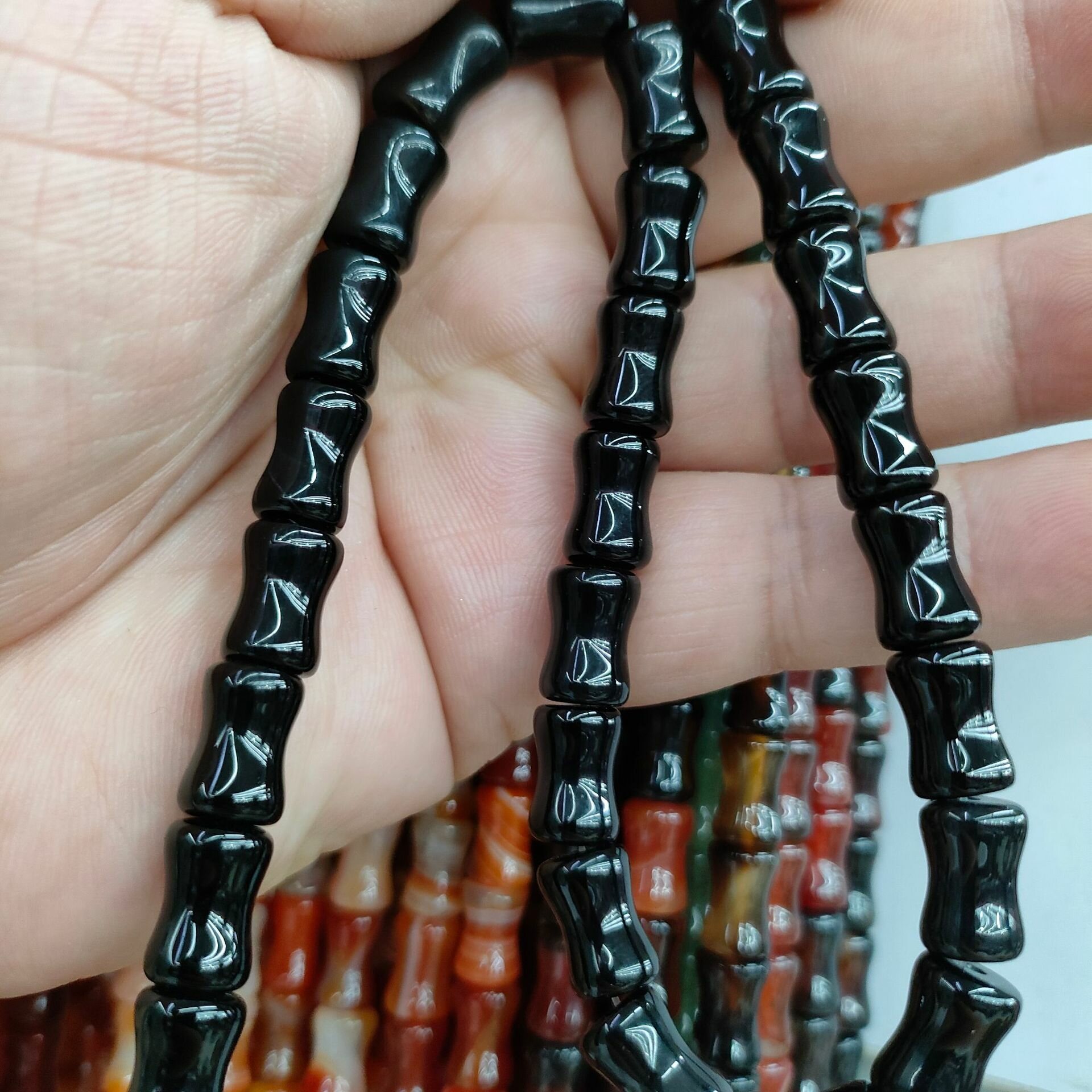 8*12 мм бамбуковые узлы свободные бусины натуральный зеленый авантюрин агат бамбуковые узлы DIY ювелирные аксессуары браслет ожерелье жадеитовые бусины