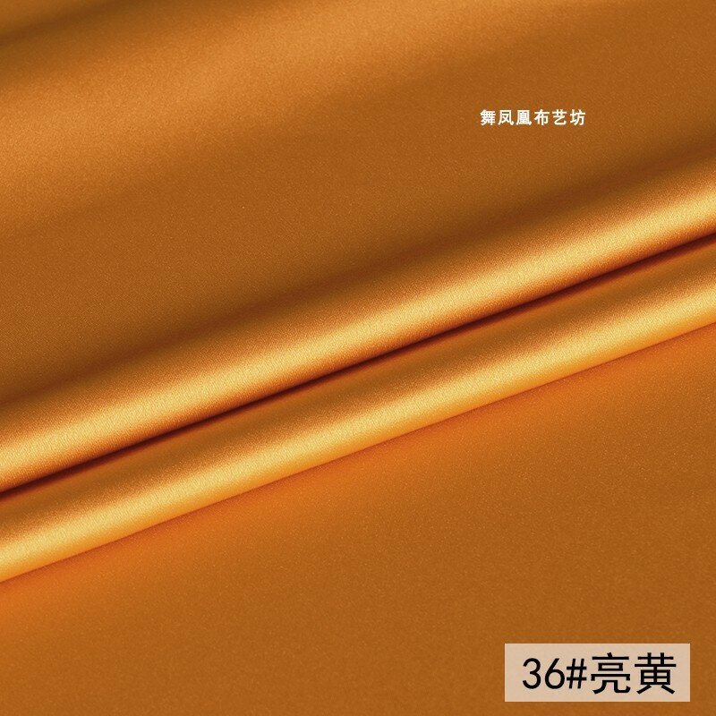 Однотонная двусторонняя ацетатная атласная ткань, глянцевая имитация шелка, дышащая, гладкая ткань для платьев