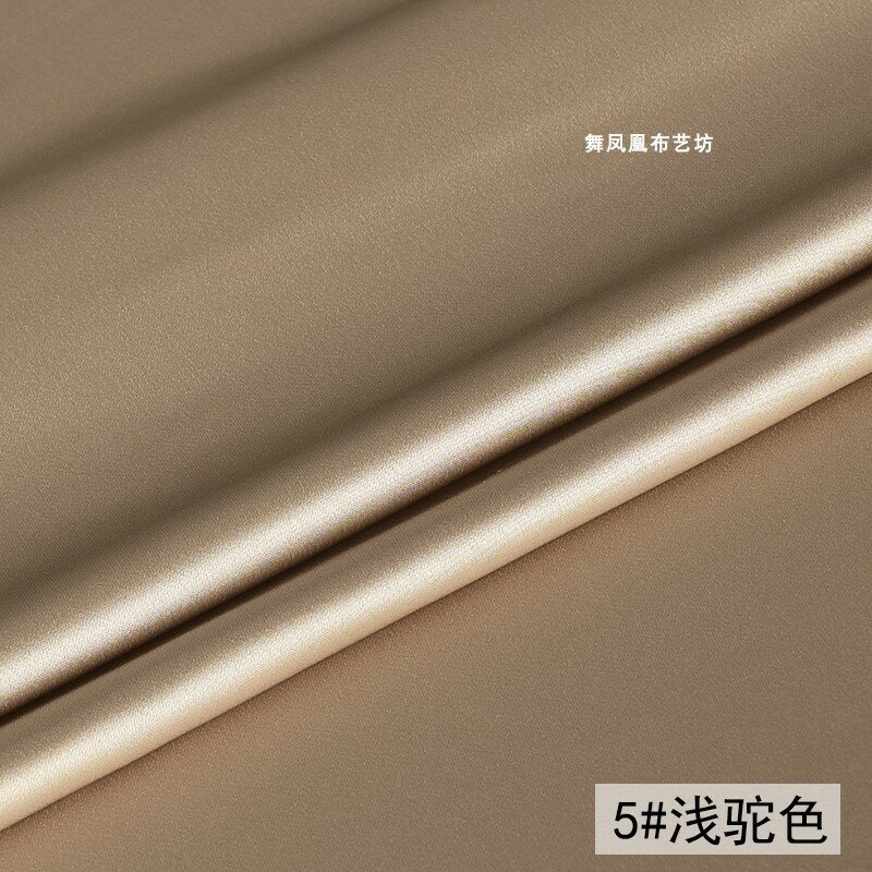 Однотонная двусторонняя ацетатная атласная ткань, глянцевая имитация шелка, дышащая, гладкая ткань для платьев